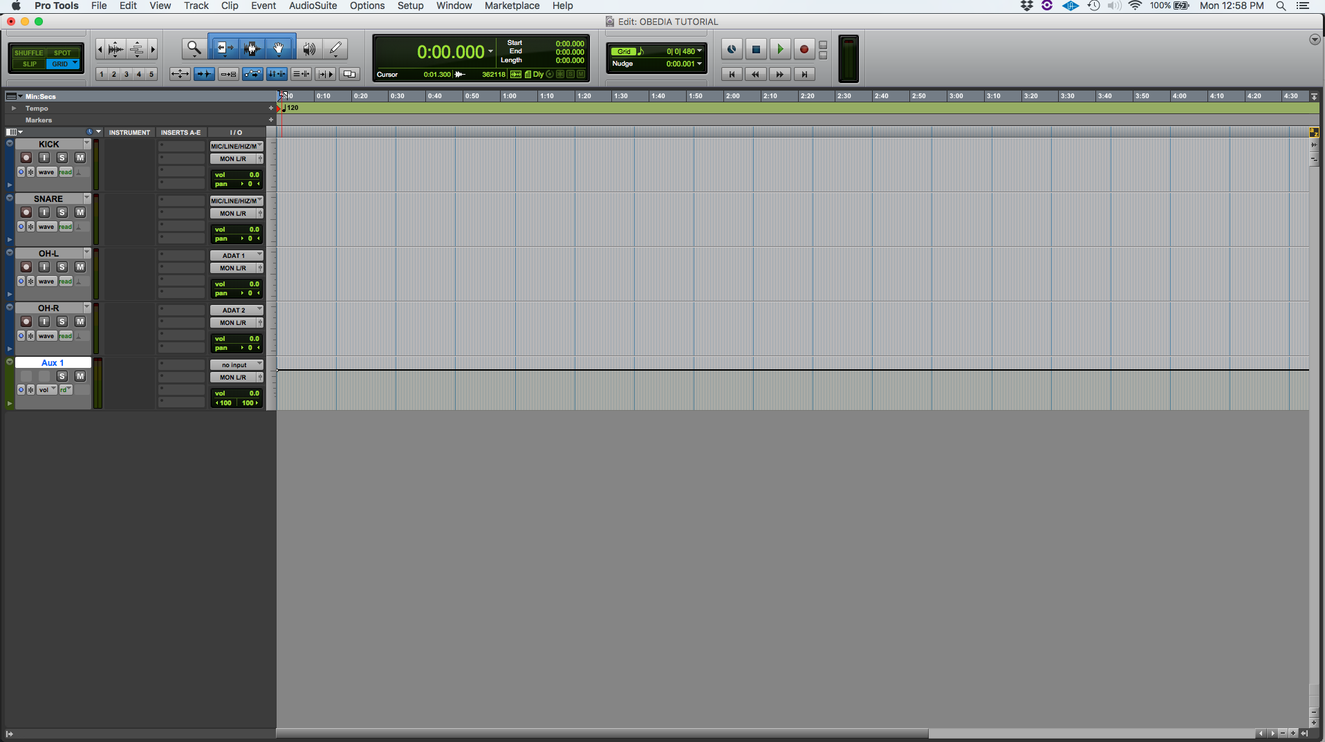 How To Create An Aux Input Track In Pro Tools - OBEDIA | Music ...