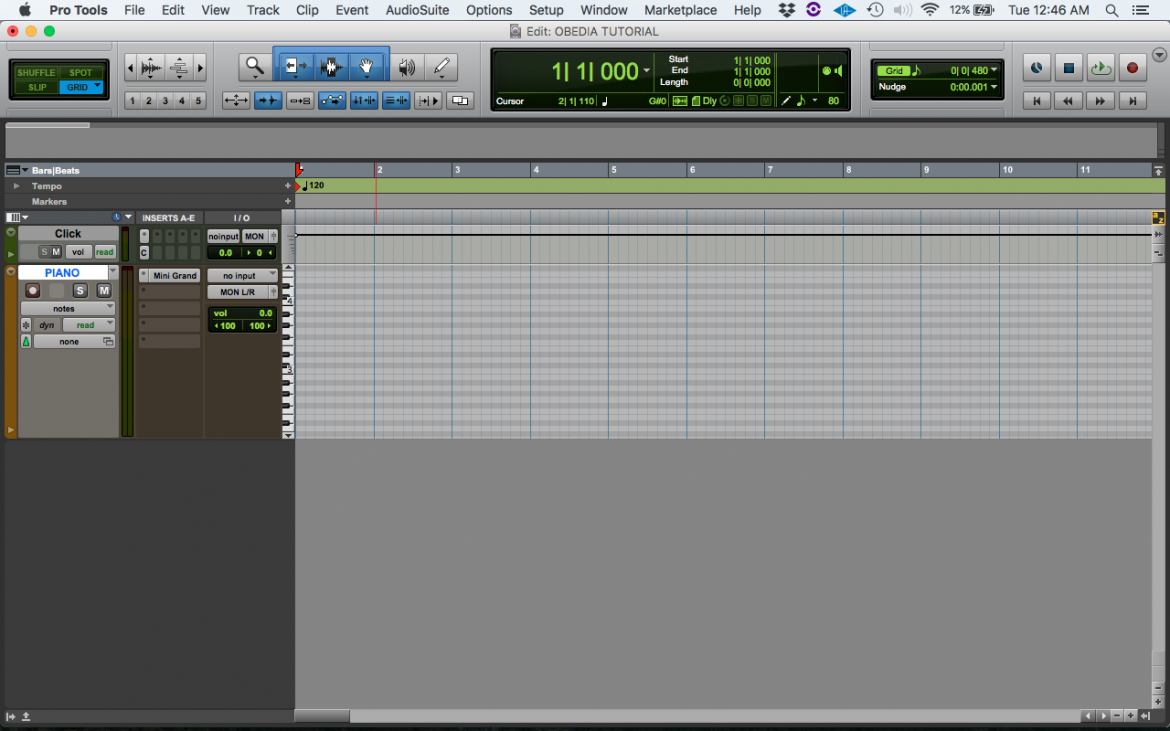 How To Input Quantize When Recording Midi In Pro Tools Obedia Music Recording Software