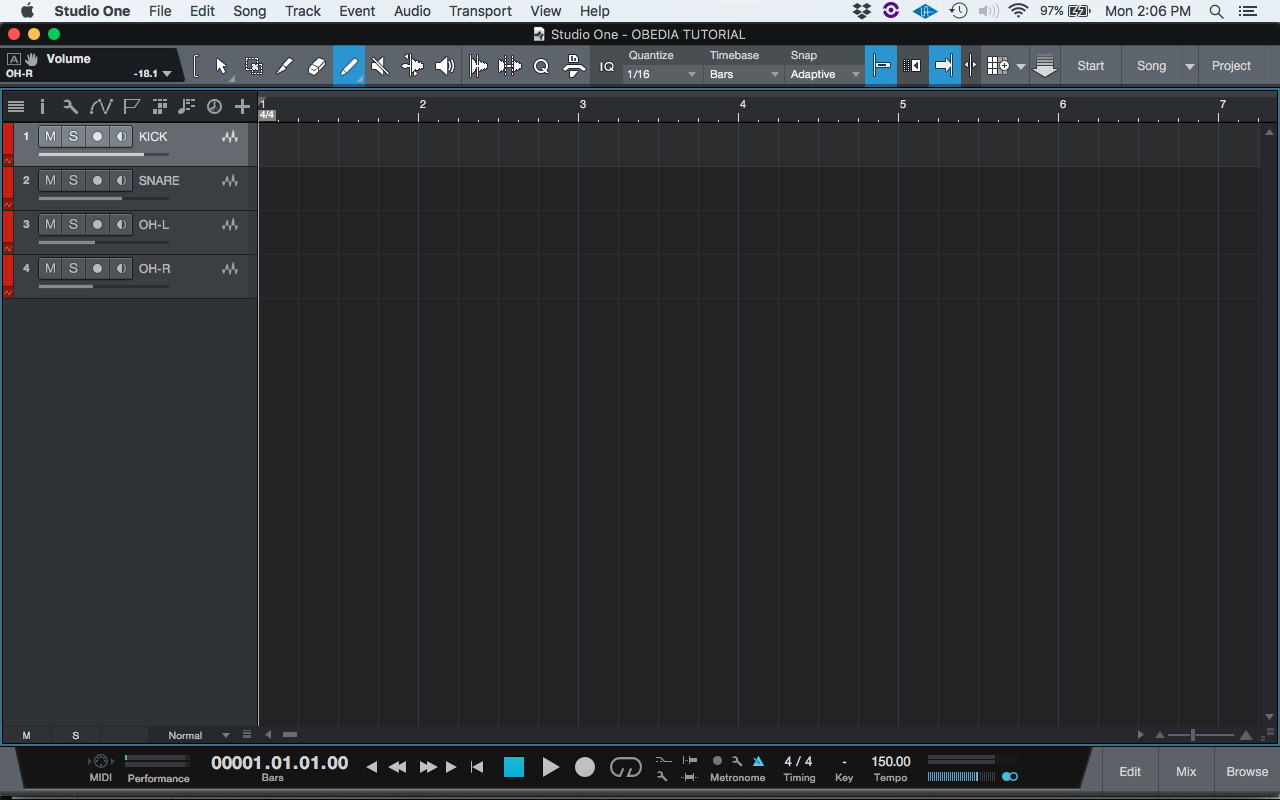 How To Create A VCA Fader In Studio One 4 - OBEDIA | Music Recording ...