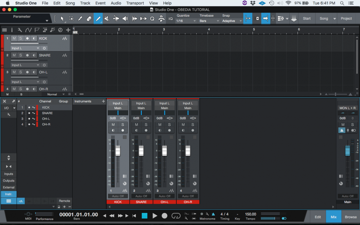 Overview Of The Different Views In Studio One 4 - OBEDIA | Music ...