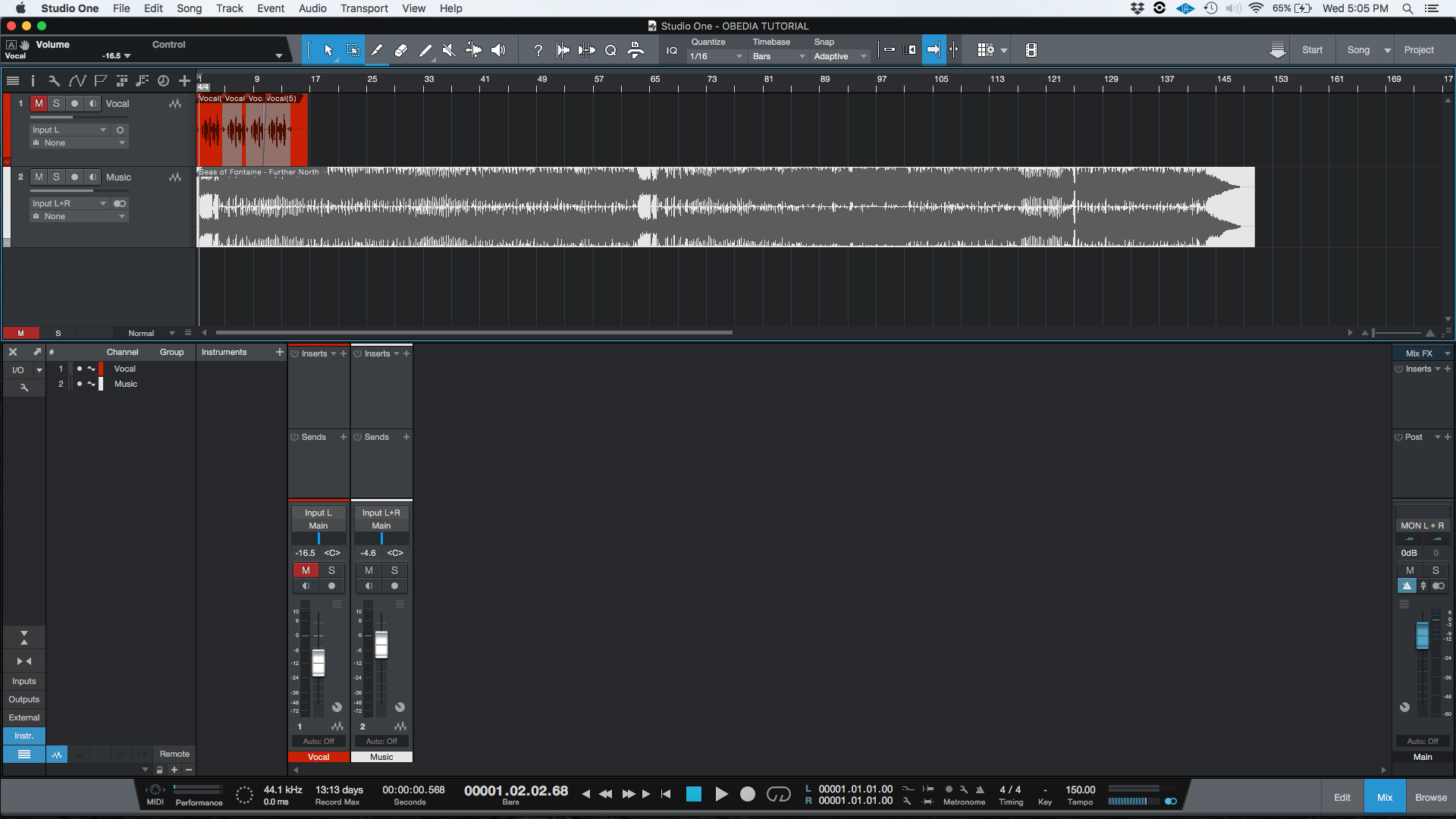 How To "print" A Mix In Studio One 4 - OBEDIA | Music Recording ...